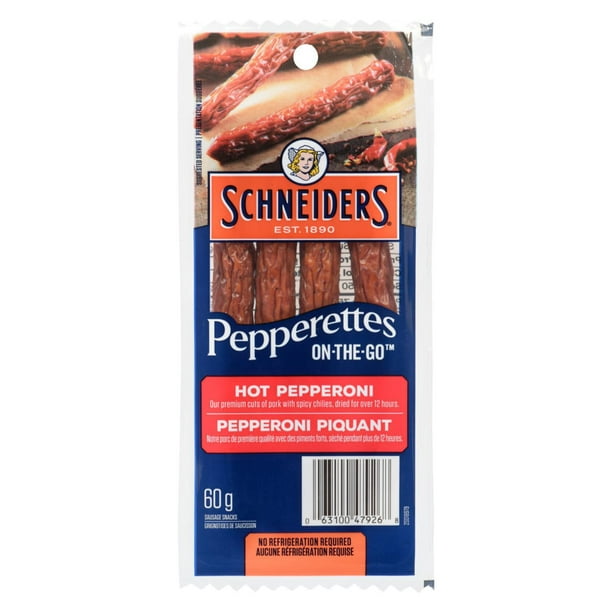 Schneiders Pepperettes On-the-go Sausage Sticks Hot Pepperoni - Walmart.ca