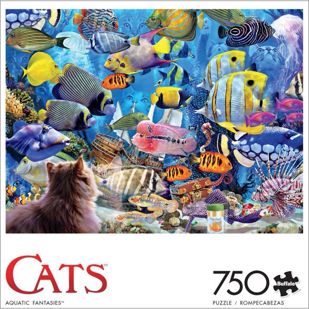 Buffalo Games - Cats - Aquatic Fantasies - 750 Piece Jigsaw Puzzle ...