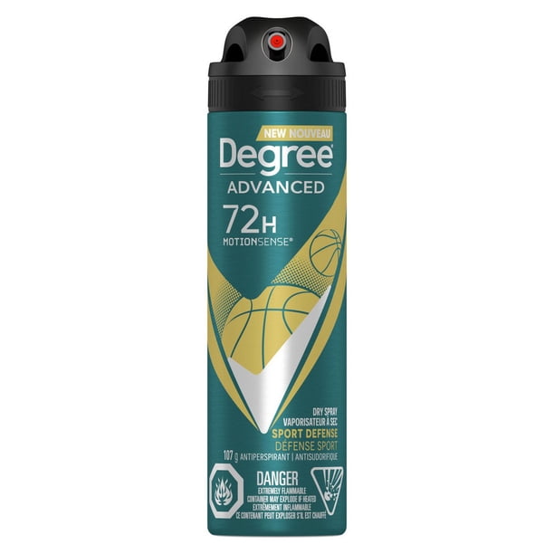 Degree Men Advanced Sport Defense Dry Spray Antiperspirant, 107 g Dry ...