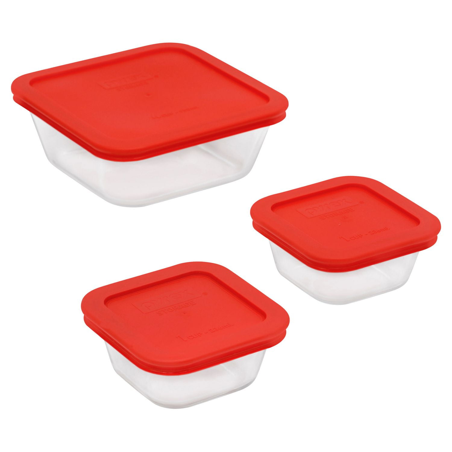 Pyrex 6-piece Square Storage Value Pack | Walmart Canada