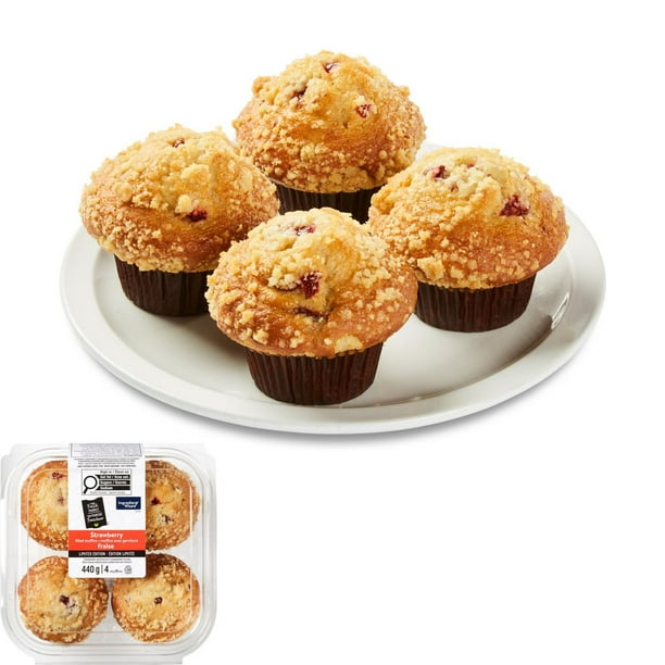 Your Fresh Market Strawberry Filled Muffins, 4 muffins, 440 g total ...