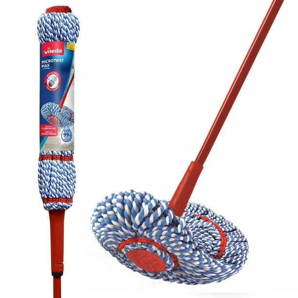 Vileda MicroTwist MAX Mop 18-inch Microfibre Mop Head, Self-Wringing ...