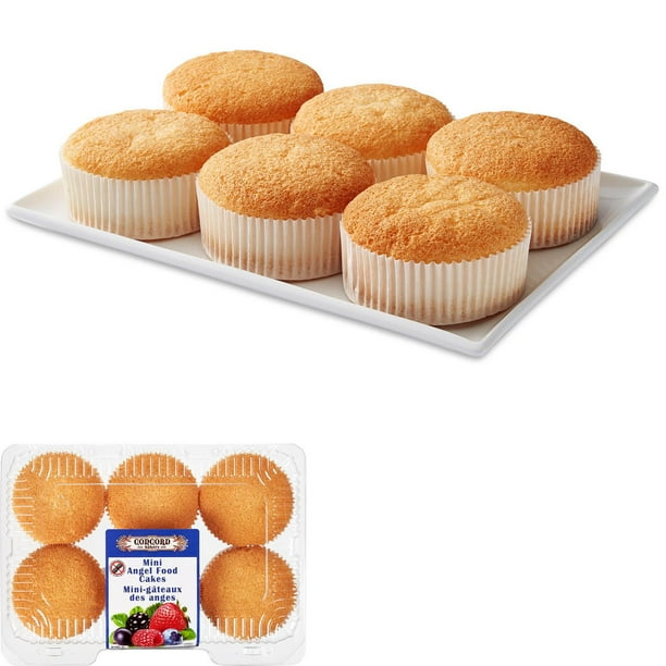 Concord Bakery Mini Angel Food Cakes, 6 cakes, 270 g total - Walmart.ca