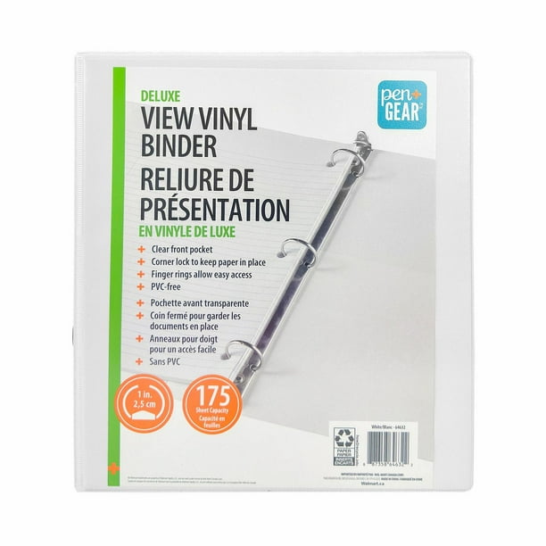Pen + Gear Deluxe View Vinyl Binder - Walmart.ca