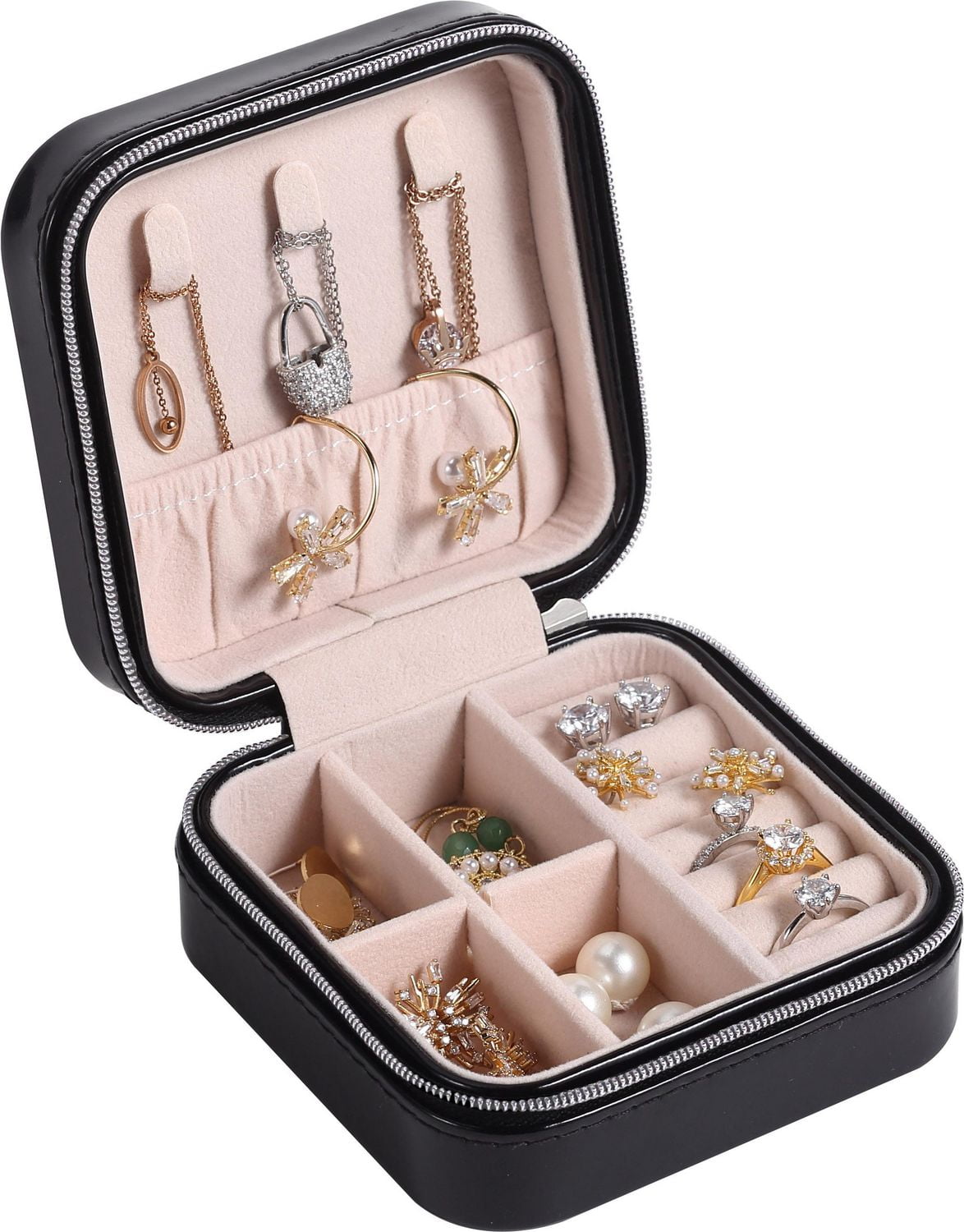 Click here for Small Portable Zipper Travel Jewelry Box prices