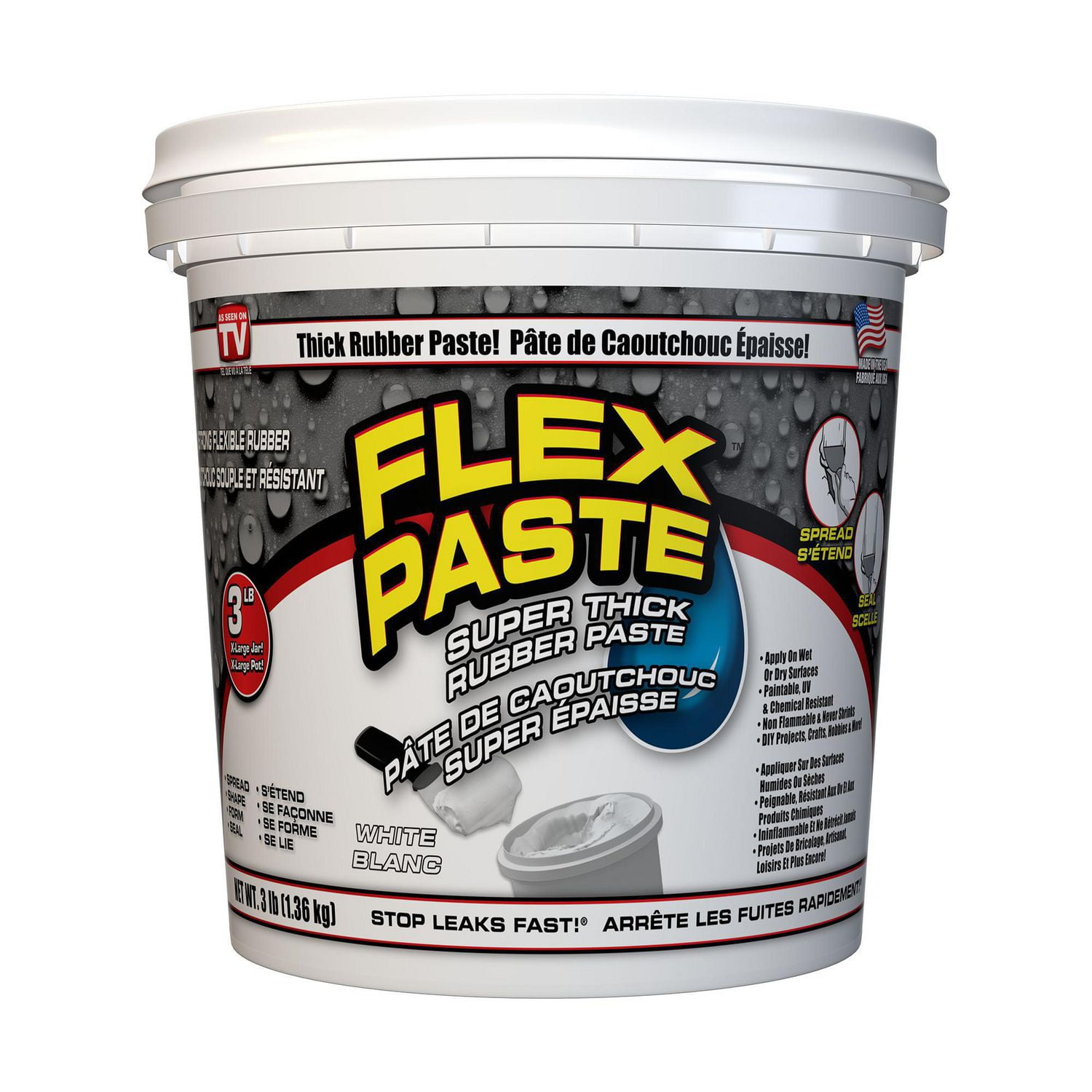 FLEX PASTE WHITE 3 LB SUPER THICK RUBBER PASTE | Walmart Canada