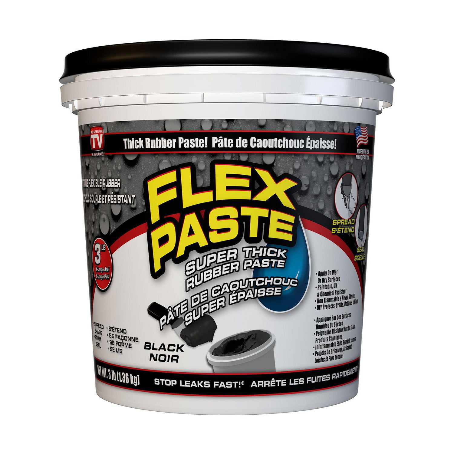 FLEX PASTE BLACK 3 LB SUPER THICK RUBBER PASTE | Walmart Canada