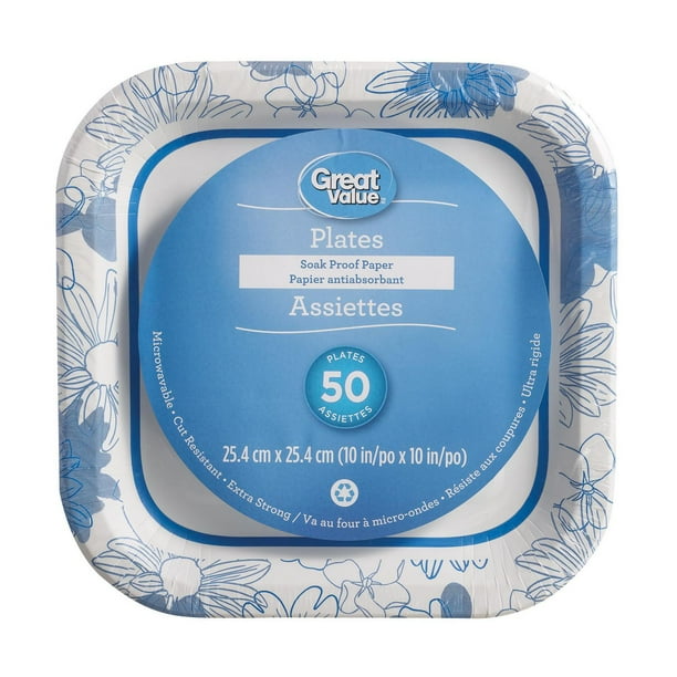Great Value Soak Proof Paper Plates - Walmart.ca