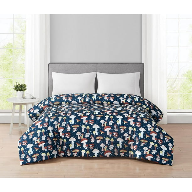 Mainstays Printed Reversible Comforter, 1 piece, Available in Twin: 66 ...