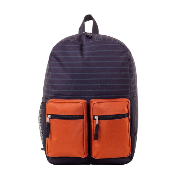 Jetstream Twin-Pocket Backpack, Orange and Stripes, Multi Pocket ...