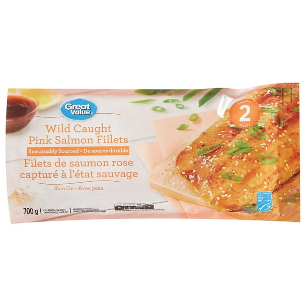 Great Value Wild Caught Pink Salmon Fillets, 700 g - Walmart.ca