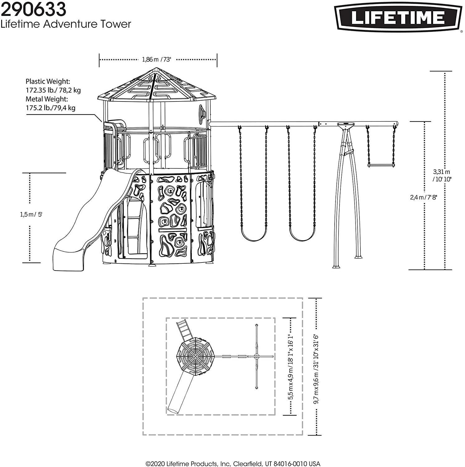 Lifetime tower playset store