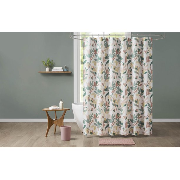 Mainstays 15 piece Shower Curtain and Bathroom Accessories Set, 72 in x ...