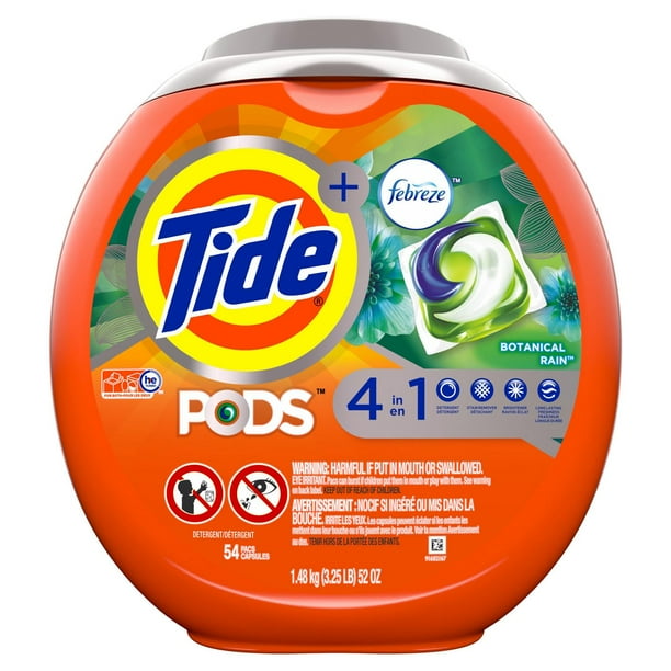 Tide PODS™ Plus Febreze™ Laundry Detergent Pacs, Botanical Rain Scent ...