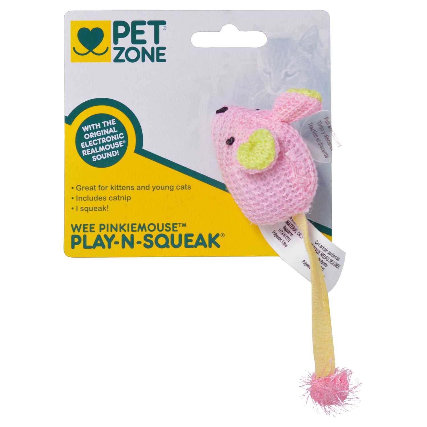 Pet Zone Wee Pinkie Mouse Play-n-Squeak Toy | Walmart Canada