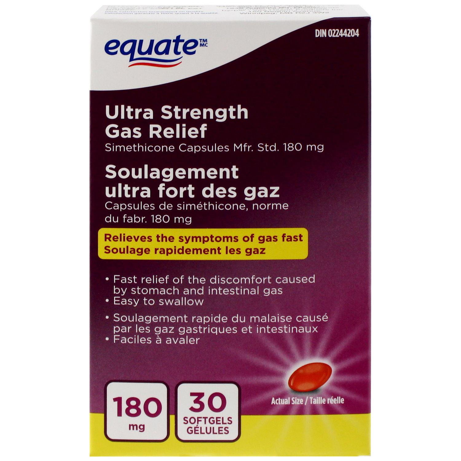 Equate Ultra Strength Gas Relief, 30 Softgels - Walmart.ca