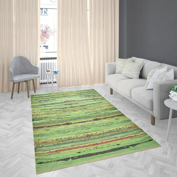 Fabstyles Premium 100% Cotton Rug, Handmade Area Rag Rug for Living ...