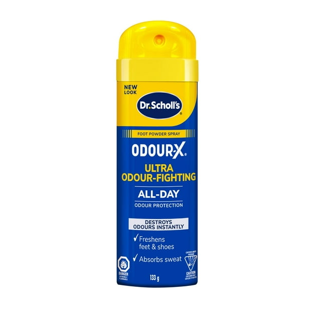 Dr. Scholl's Odour-X All Day Deodorant Spray Powder, Unscented, 133 g ...