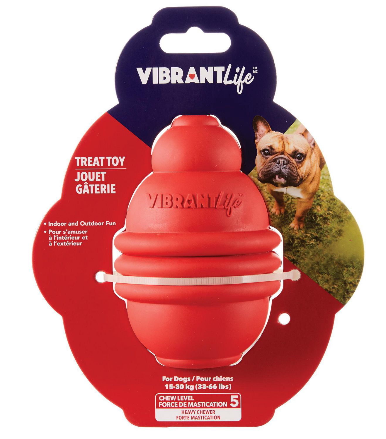 VIBRANT LIFE LARGE/MEDIUM/SMALL RED TREAT DISPENSER, For Dogs/30 kg+ ...