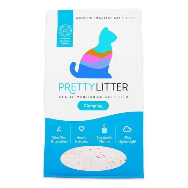 PrettyLitter Clumping Health Monitoring Cat Litter, Unscented, 10 lb ...
