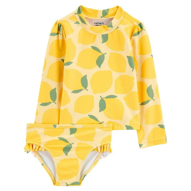 Carter's Child of Mine Baby and Toddler Girls' Yellow Lemon Swimsuit ...