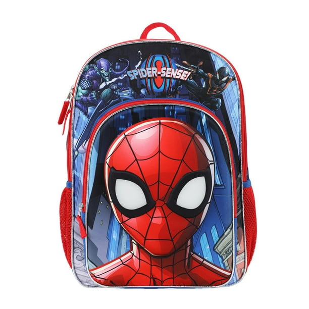 Marvel Spiderman Light-Up Eyes and 3D Molded Front Pocket 17” featuring ...