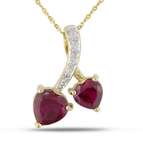 Click here for Tangelo 2 5/8 Ct Created Ruby And 0.025 Ct Diamond... prices