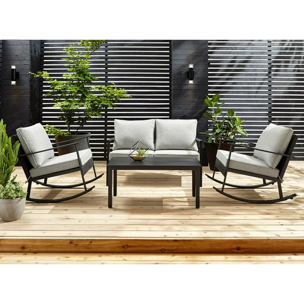 Hometrends Alberta Park 4 Piece Conversation Set - Walmart.ca