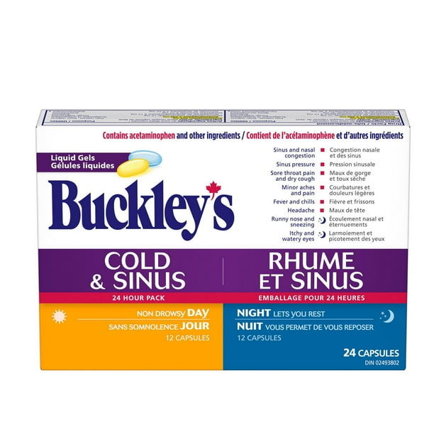 Caplets Buckley Complet Toux, rhume et grippe Extra-fort formules jour ...