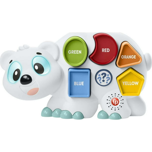 Fisher-Price Linkimals Puzzlin’ Shapes Polar Bear Toddler Toy - English ...
