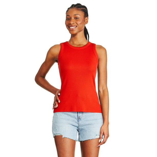 George Women's High Neckline Rib Tank, Sizes XS-XXL - Walmart.ca