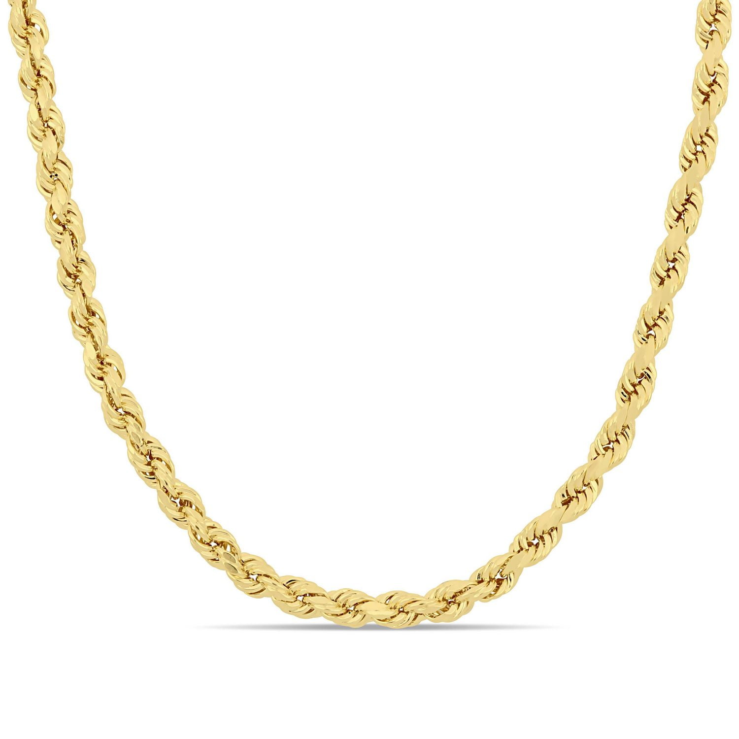 Click here for Miabella 10k Yellow Gold 4mm Rope Chain Necklace... prices