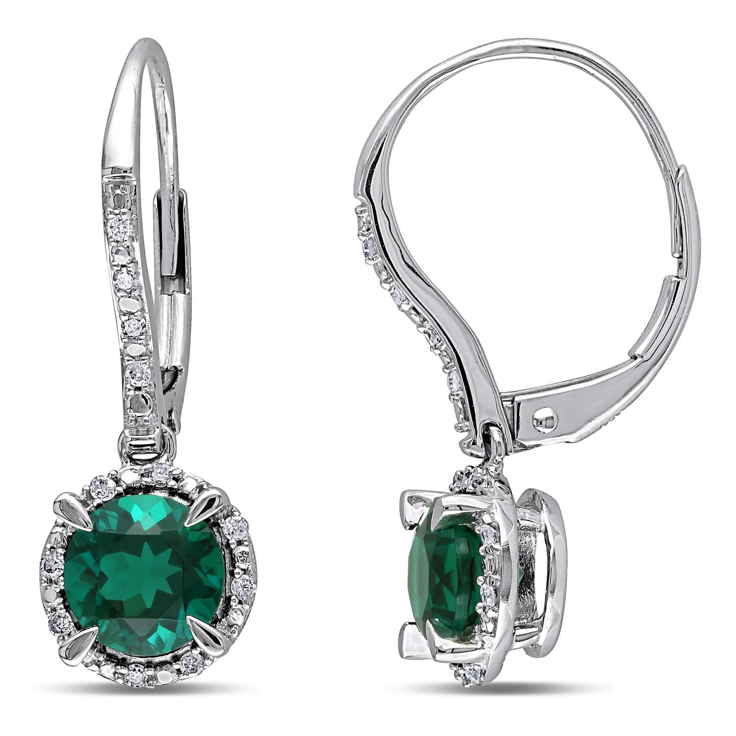 Click here for Miabella 1-3/4 Carat T. G.W. Created Emerald And D... prices
