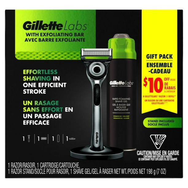 GilletteLabs with Exfoliating Bar by Gillette Razor for Men - 1 Razor ...