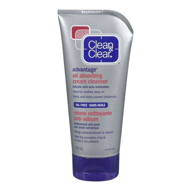 Clean & Clear® Advantage® Oil Absorbing Cream Cleanser - Walmart.ca