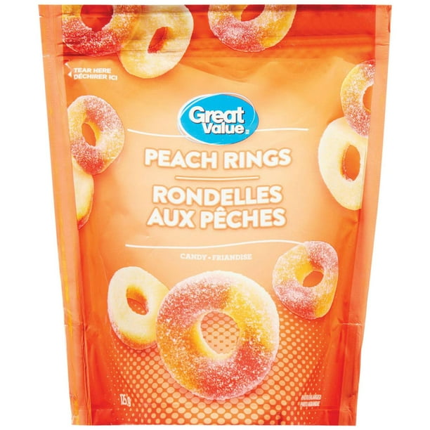 Great Value Peach Rings Candy, 125 g - Walmart.ca