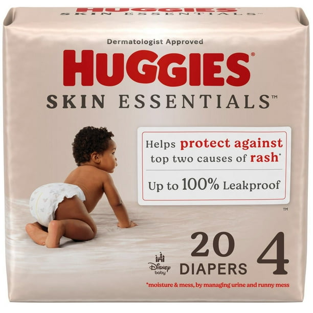 Huggies Skin Essentials Baby Diapers, Size 4 (22-37 lbs), 20 Ct ...