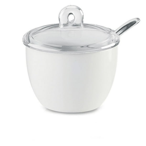Guzzini Gocce sugar bowl with teaspoon with a two-tone acrylic lid ...