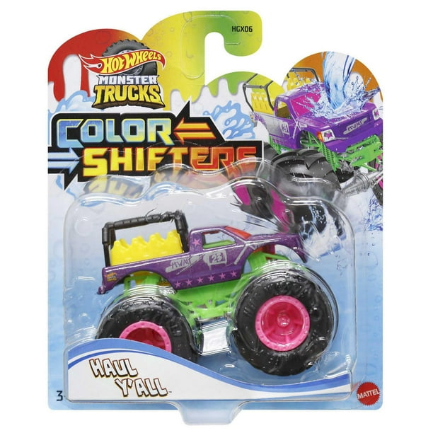 Hot Wheels Monster Trucks Color Shifters Haul Y'All 1:64 Scale Toy ...