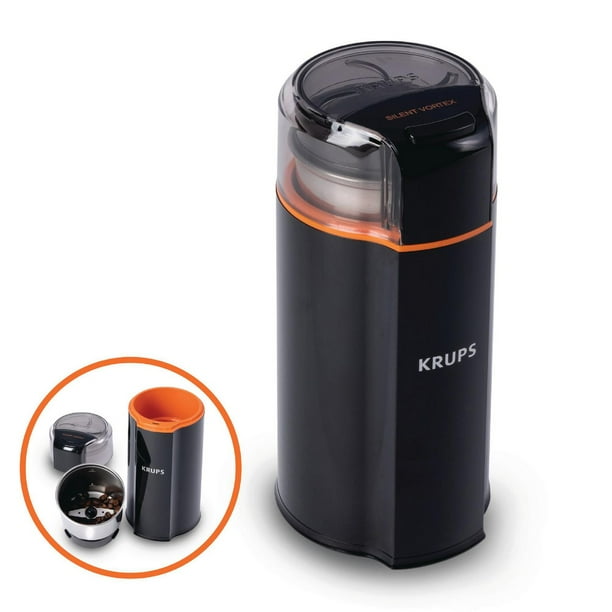 KRUPS Silent Vortex Grinder 12 Cup for Coffee, Spices and Herbs ...