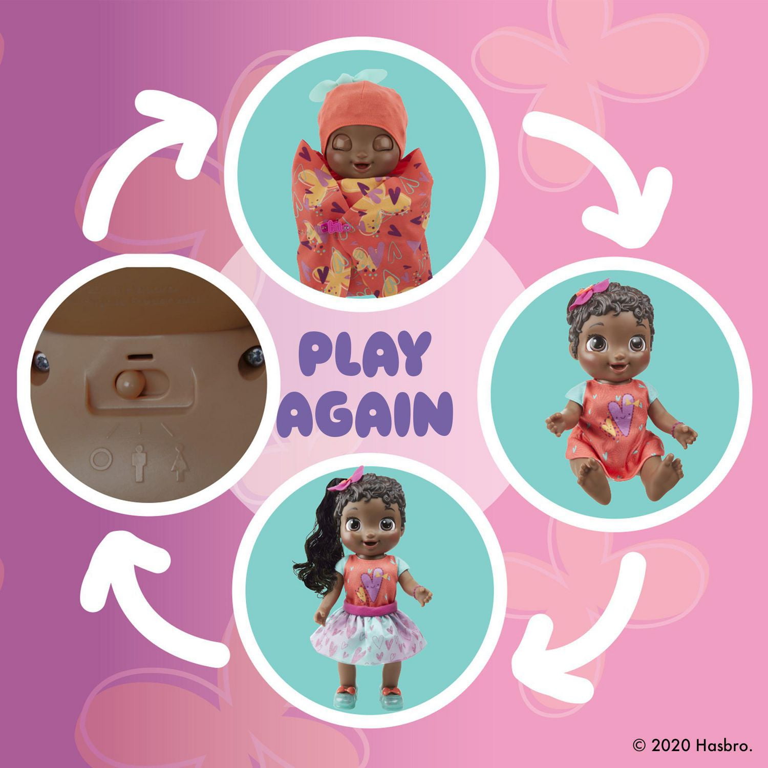 Baby Alive Baby Grows Up Sweet Sweet Blossom or Lovely Rosie Growing and Talking Baby Doll Toy with Surprise Accessories Walmart
