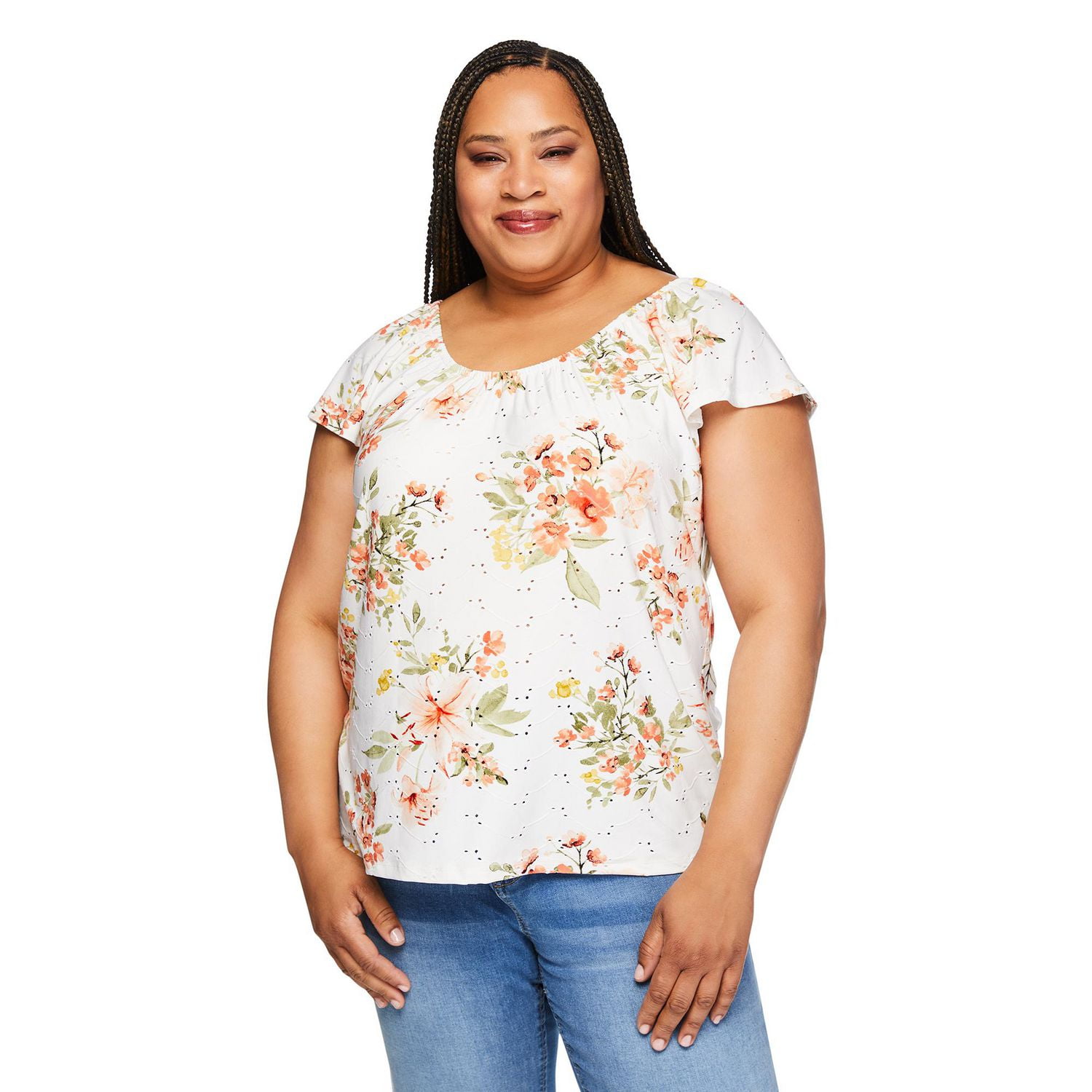 Iyla Plus Women's Eyelet Top - Walmart.ca