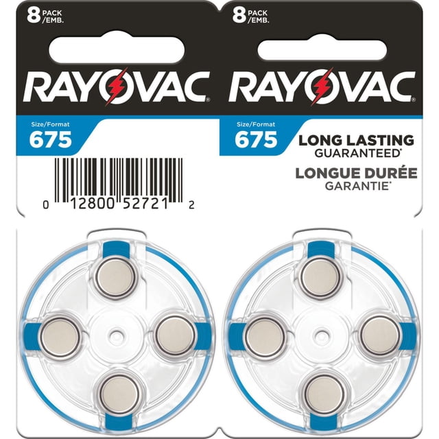 Rayovac Size 675 Hearing Aid Batteries (8 Pack), 675 Batteries - Walmart.ca