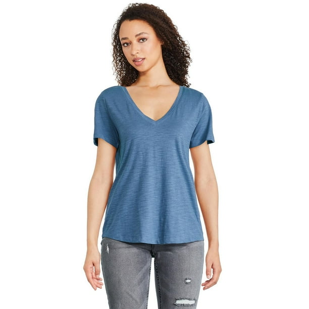 George Women's V-Neckline Tee - Walmart.ca