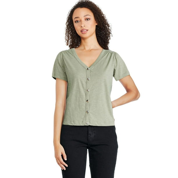 George Women's Button-Front Top, Sizes XS-XXL - Walmart.ca