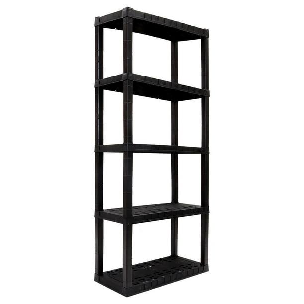 Hyper Tough 5-Tier Plastic Shelves, W30 x D14 x H75" Multipurpose Home ...