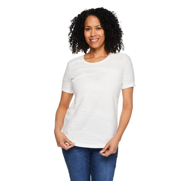 Iyla Women's Short Sleeve Ripple Tee, Sizes S-XXL - Walmart.ca