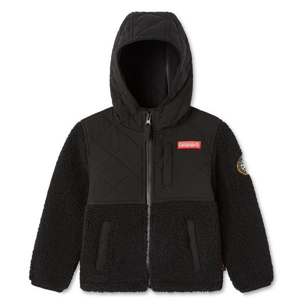 Canadiana x RCGS Toddler Boys' Full-Zip Sherpa Hoodie - Walmart.ca