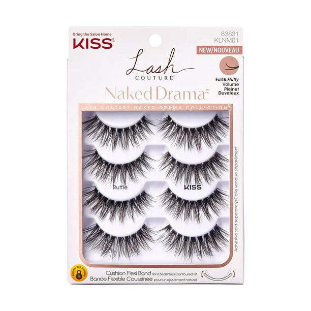 KISS Lash Couture Naked Drama - Ruffle - 4 Pairs, Lash multipack ...