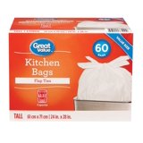 Great Value Kitchen Bags with Flap Ties, 60 Bags, 42.5 L - Walmart.ca